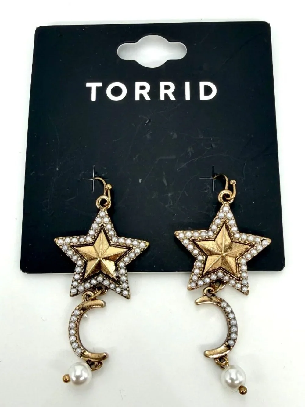 torrid | Jewelry | New Torrid Moon Star Gold Tone Statement Earrings ...